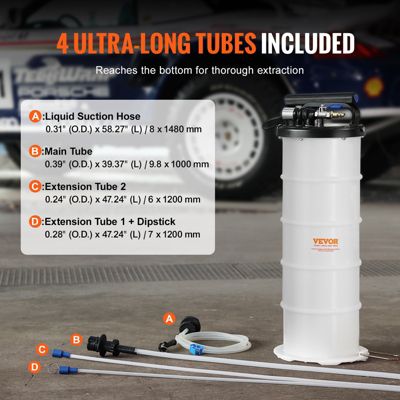 VEVOR Extracteur fluide 6,5L pompe aspiration vidange huile moteur ...