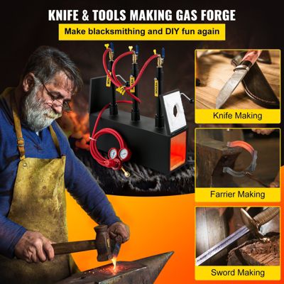 VEVOR Forge à Gaz Propane 15 L, Four de Fusion Portable avec 3 Brûleurs ...