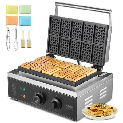 VEVOR Gaufrier commercial 1550W, appareil gaufres belges rectangulaires ...
