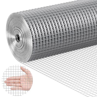 VEVOR Grillage métallique soudé galvanisé 1.22x15.24m, maille 12.7x12 ...