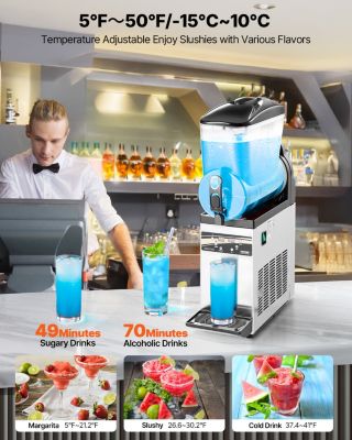 VEVOR Machine à granite réservoir unique 15L, inox, distributeur ...