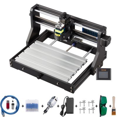 VEVOR Machine gravure laser CNC 3018, 500mW. Zone travail 30x18x4.5cm ...