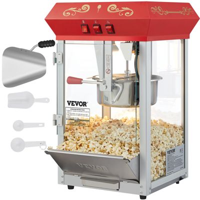VEVOR Machine pop corn 850 W, bol 227 g, verre trempe, 4 cuillères ...