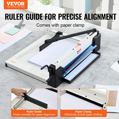 VEVOR Massicot papier robuste 431.8mm, capacité 400 feuilles A3, acier ...
