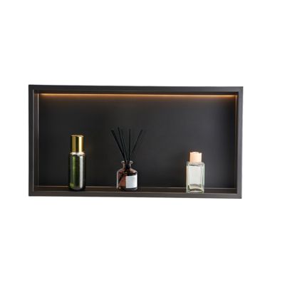VEVOR Niche douche encastrable 10x33x63.5cm inox avec bande LED ...