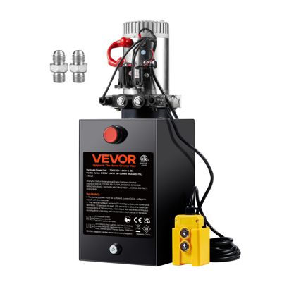 VEVOR Pompe hydraulique DC 12V 14L double effet, débit 3.44 L/min ...