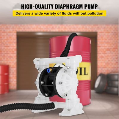 VEVOR Pompe à membrane pneumatique en polypropylène, double diaphragme ...