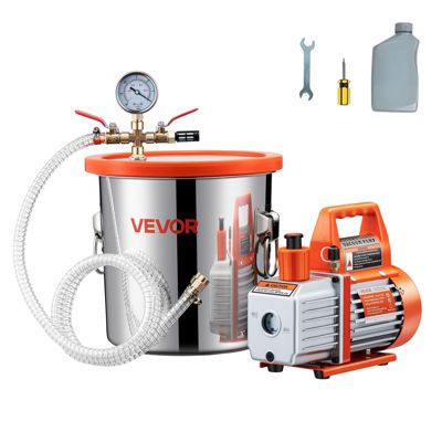 VEVOR Pompe à vide 110 L min avec chambre à vide dégazage 11,36L ...