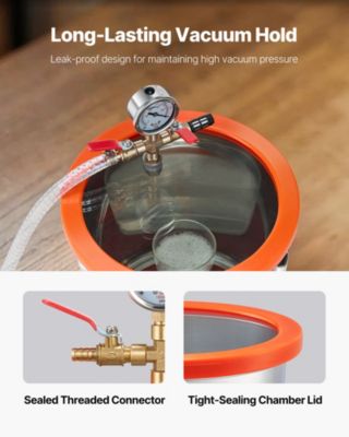 VEVOR Pompe à vide 110 L min avec chambre à vide dégazage 11,36L ...