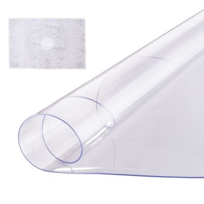VEVOR Protection table PVC transparent, 42x42", 2mm, ronde, résistant ...