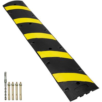VEVOR Rampe câble 2 canaux, caoutchouc. Charge 10000kg, 4 vis + foret ...