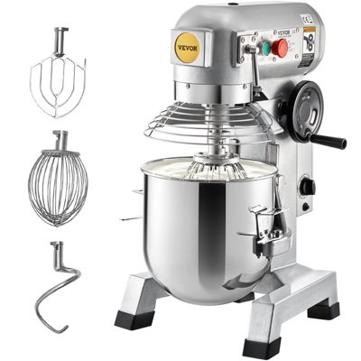 VEVOR Robot pâtissier multifonction 33 L, 1100 W. Inox, 3 agitateurs, 3 ...