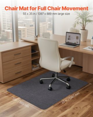 VEVOR Tapis chaise bureau 140x89cm, surface polyester. Antidérapant ...