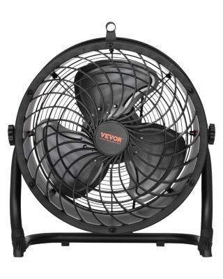 VEVOR Ventilateur sol 3 vitesses, métal 355.6mm, inclinaison 360