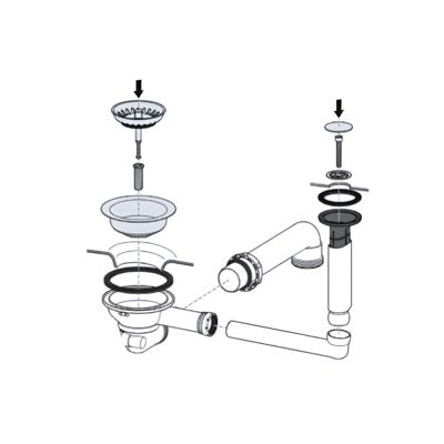 Vidage automatique pour Subway Pure 60 Villeroy & Boch