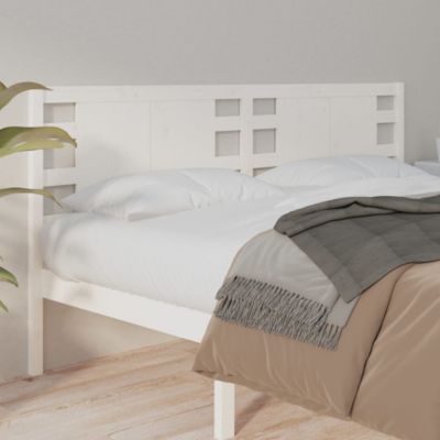 vidaXL Tête de lit Blanc 156x4x100 cm Bois massif de pin 818776