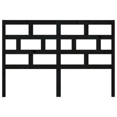 vidaXL Tête de lit Noir 126x4x100 cm Bois massif de pin