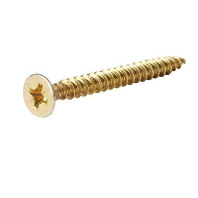 Vis à bois pozidriv tête fraisée zinguée jaune 6x60 mm - 100 pièces