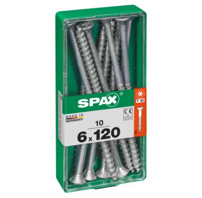 Vis à bois tête fraisé torx Wirox Spax 6x120mm - 10 pièces