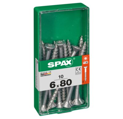 Vis à bois tête fraisé torx Wirox Spax 6X180mm - 10 pièces