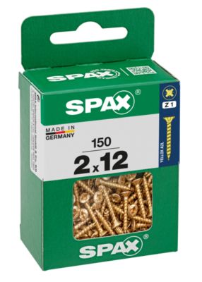 Vis à bois torx pz Spax A2L 2x12mm - 150 pièces