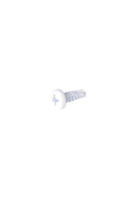 Vis auto foreuse 3,5 x 9 mm blanc aluminium