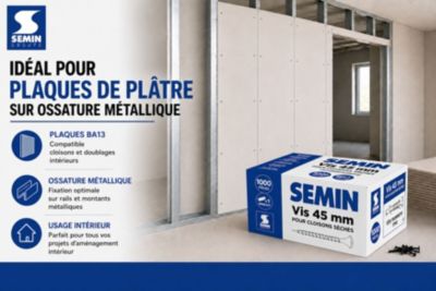Vis Auto Perceuse 45 mm Semin - Fixation des Plaques de Plâtre sur l ...