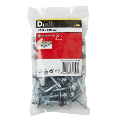 Vis de bardage zinguée 5,5x32 mm - 50 pièces
