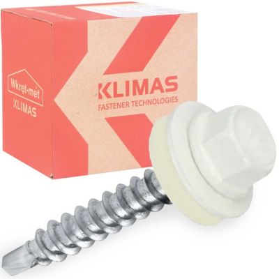 Vis de toiture Klimas WFD pour tôle trapézoïdale sur bois RAL 9010 ...