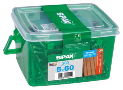 Vis terrasse tête cylindrique torx Spax 5x60 - 200 pièces | Castorama