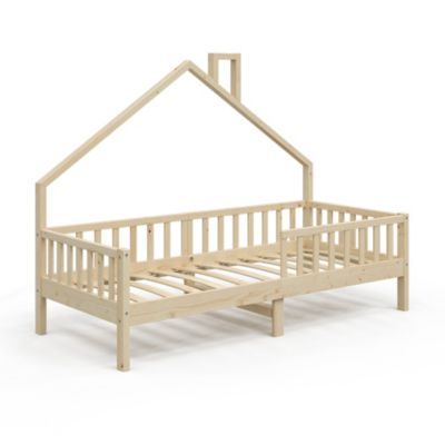 Vitalispa Lit de maison Naturel bois 90x200 cm