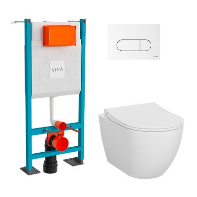 VITRA Pack WC Mia suspendu cuvette carénée fixations invisibles et bati ...