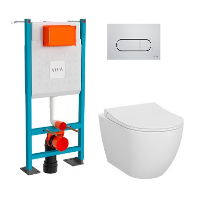 VITRA Pack WC Mia suspendu cuvette carénée fixations invisibles et bati ...