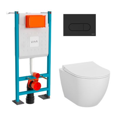 VITRA Pack WC Mia suspendu cuvette carénée fixations invisibles et bati ...