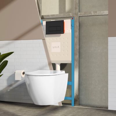 VITRA Pack WC Mia suspendu cuvette carénée fixations invisibles et bati ...