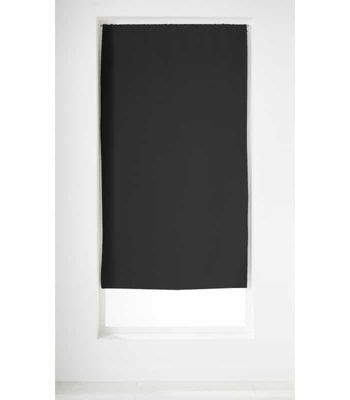 Vitrage occultant uni noir - 60x120cm - Noir