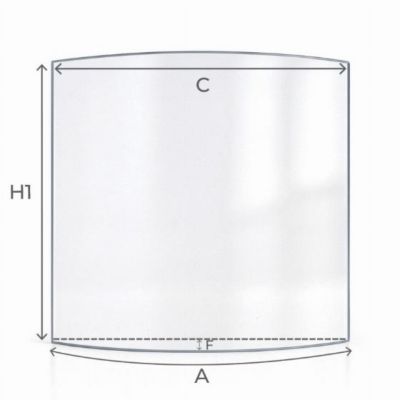 Vitre Granit Kleber BABINA ELLIPSE 5/6 - Verre Courbe pour poêle à bois ...