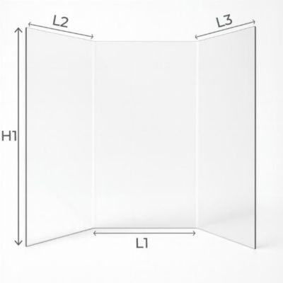 Vitre Ruegg PRISMA - Verre Prismatique pour insert - (239 + 530 + 239 ...