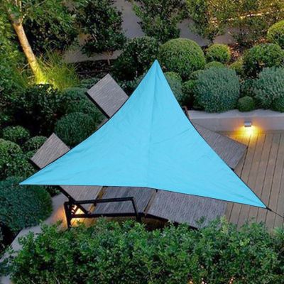 Voile d'ombrage triangulaire 3x3x3m, bleu ciel, protection UV, convient ...