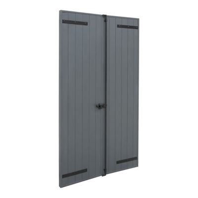 Volet battant aluminium anthracite Fortia - l.100 x H.135 cm - 2 ...