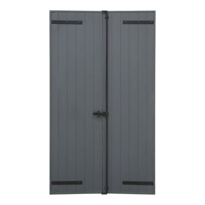 Volet battant aluminium anthracite Fortia - l.120 x H.225 cm - 2 vantaux
