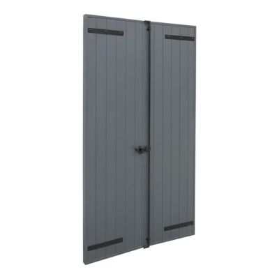 Volet battant aluminium anthracite Fortia - l.140 x H.215 cm - 2 vantaux