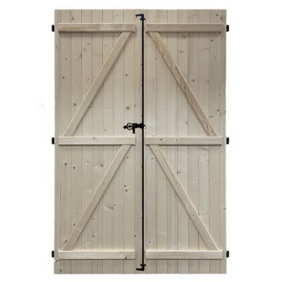Volet battant bois naturel Fortia - l.120 x H.205 cm - 2 vantaux