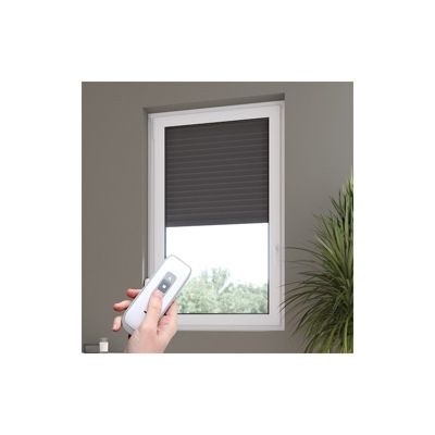 Volet roulant radio-télécommandé H160 cm x L 120 cm Alu gris