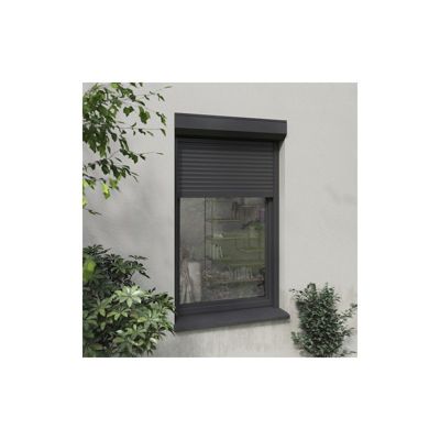 Volet roulant radio-télécommandé H160 cm x L 120 cm Alu gris