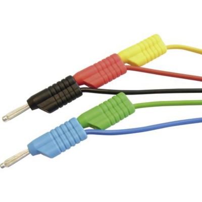 VOLTCRAFT MS 4250S Set 5 cordons de mesure 1 m 2,5 mm² fiches banane 4 mm