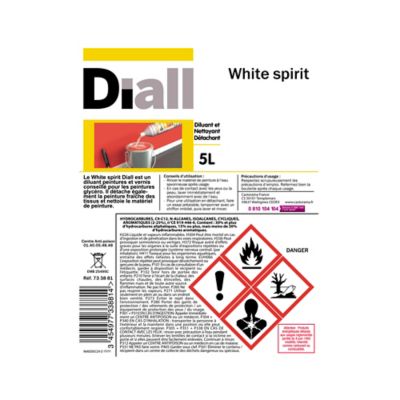 White Spirit diluant et nettoyant détachant Diall 5L