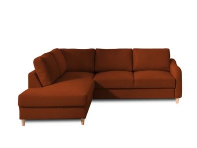 Will - canapé d'angle gauche - convertible - 5 places - en tissu - Lisa ...