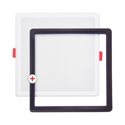 Xanlite - Spot encastrable LED carré, extra plat, cons. 12W, 1650 ...