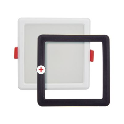 Xanlite - Spot encastrable LED carré, extra plat, cons. 6W, 800 lumens ...